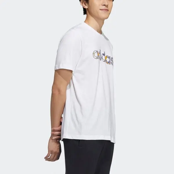 Adidas Neo M Ce Grph Tee 2 Logo Printing Sports Short Sleeve - White