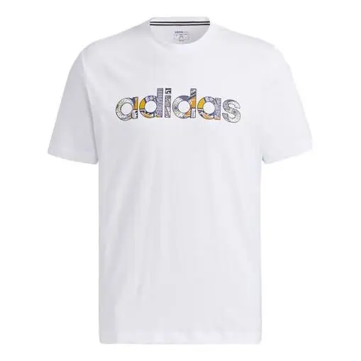 Adidas Neo M Ce Grph Tee 2 Logo Printing Sports Short Sleeve - White
