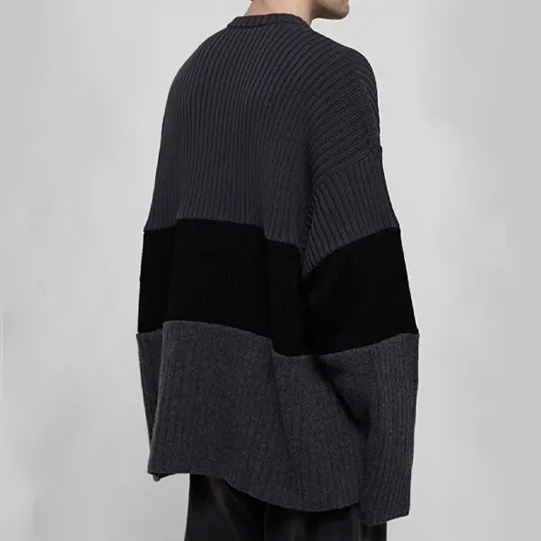 Balenciaga Political Campaign Ribbed Panelled Sweater
