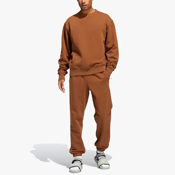 Adidas Originals X Pharrell Williams Solid Color Pullover Sweatshirt - Brown