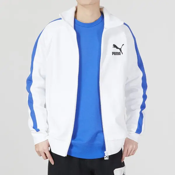 PUMA Iconic T7 Track Jacket - White/blue