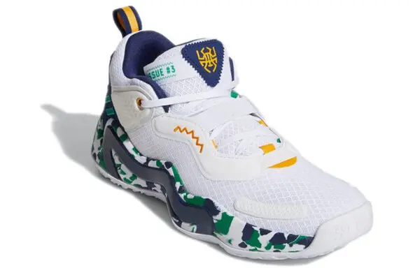 Adidas D.o.n. Issue #3 'utah Home' Basketball Sneakers - Whitegreen