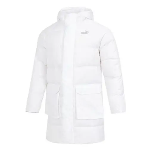 PUMA Long Down Jacket - White