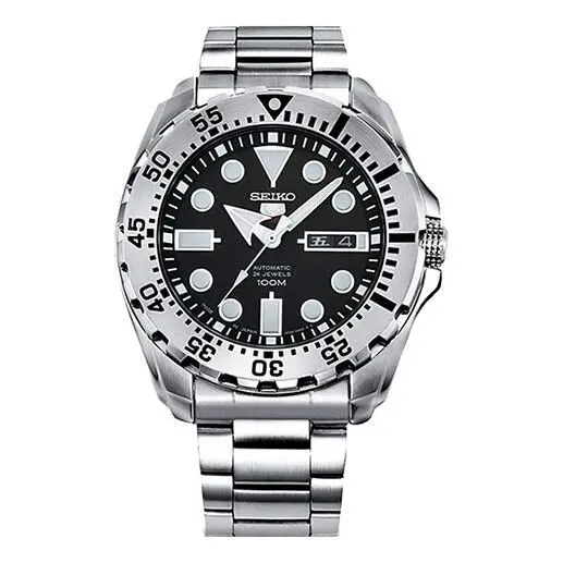 SEIKO Automatic Mechanical Dive Watch With Steel Bracelet - Black