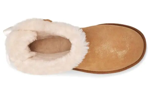 UGG Mini Bailey Bow Glimmer Boots - Chestnut
