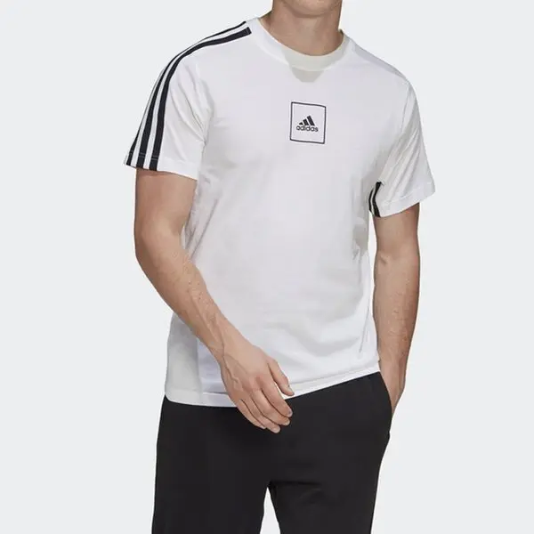 Adidas M 3s Tape Tee Sports Round Neck Short Sleeve
