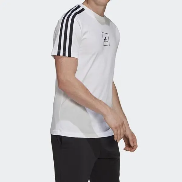 Adidas M 3s Tape Tee Sports Round Neck Short Sleeve