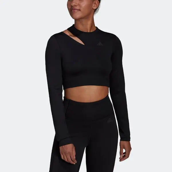 Adidas Long Sleeve Cropped Performance Top