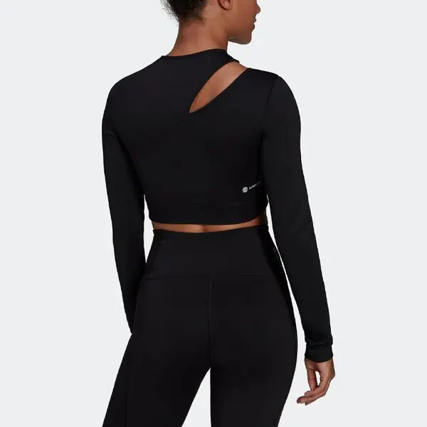 Adidas Long Sleeve Cropped Performance Top
