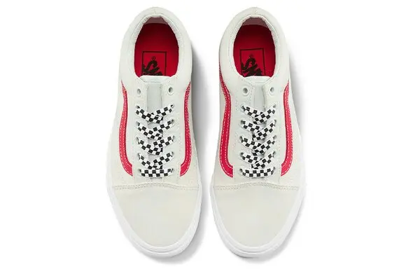 VANS Old Skool Low Top Sneakers - White/pink/red