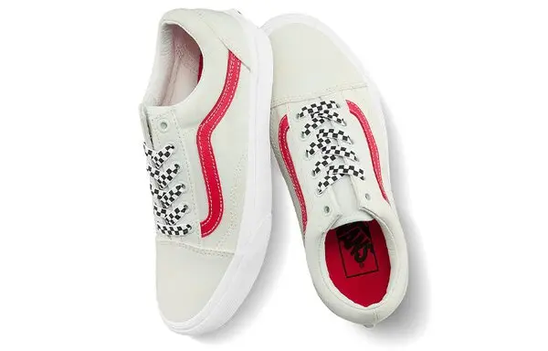 VANS Old Skool Low Top Sneakers - White/pink/red