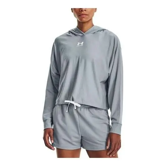 Under Armour Rival Terry Oversized Hoodie - Blue/grey