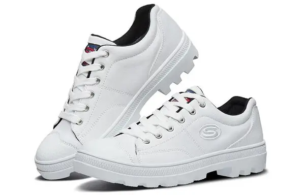 Sketchers Roadies Low Top Canvas Sneakers - White