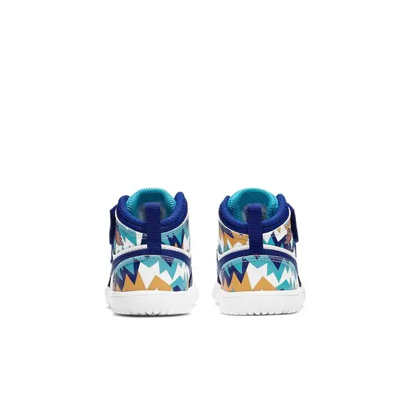 JORDAN 1 Mid Alt 'geometric Print' Sneakers - White/blue