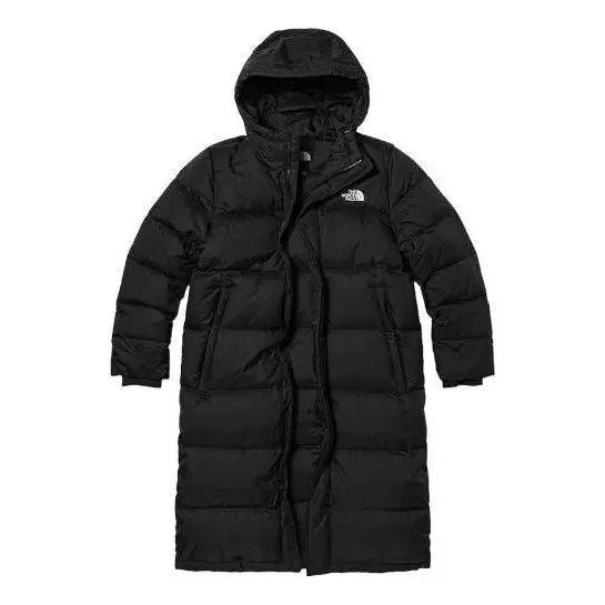 The North Face Nuptse Long Puffer Jacket With 550 Fill Insulation - Black