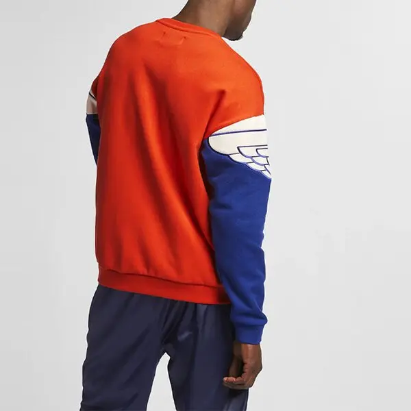 JORDAN Splicing Wings Pattern Casual Round Neck Pullover