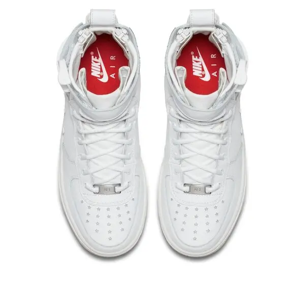 Nike Sf Air Force 1 Mid Qs "triple - White