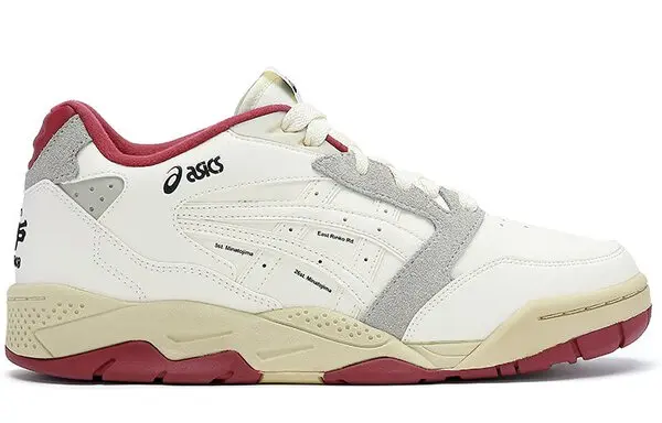 Asics X Badmarket Gel-fuse "white Grey Red" Sneakers - White/grey/red