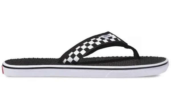 VANS La Costa Lite Checkerboard Flip Flops - Black/white