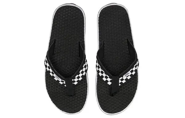 VANS La Costa Lite Checkerboard Flip Flops - Black/white
