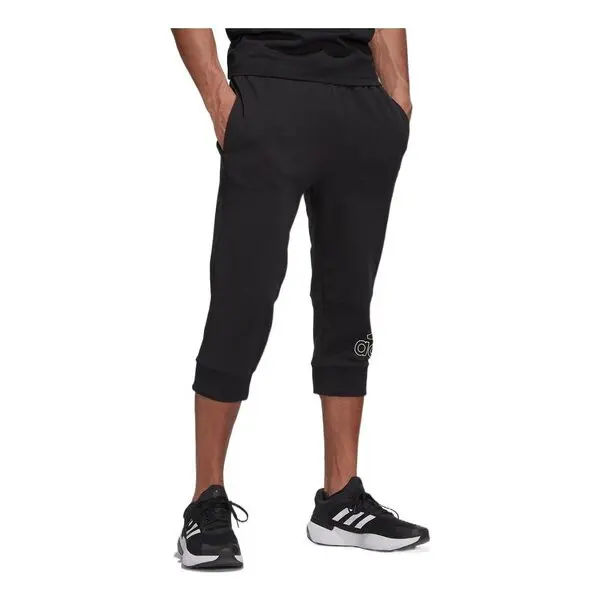 Adidas Solid Color Pants Logo Casual Sports Pants/trousers/joggers Black - Multi-color
