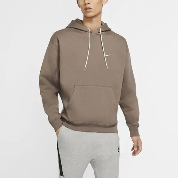 Nike Logo Embroidered Fleece Lined Pullover Hoodie - Multi-color