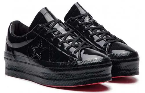 CONVERSE One Star Platform Ox 'patent - Black