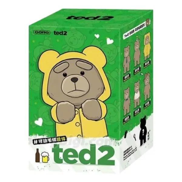 POP MART Ted2 Teddy Bear Action Plush Pendant Sealed Case - Multi-color