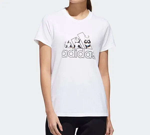 Adidas Panda Graphic Short Sleeve Tee - White