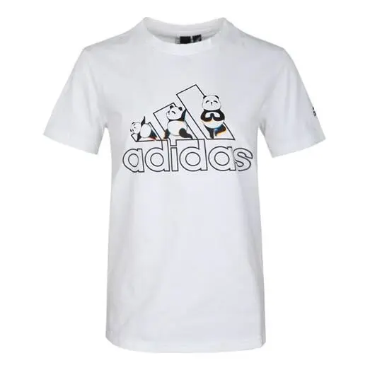 Adidas Panda Graphic Short Sleeve Tee - White