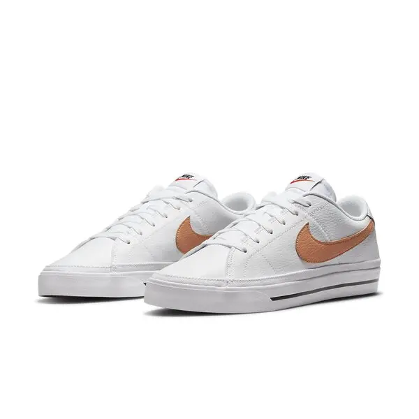 Nike Court Legacy Low Top Sneakers - White/brown