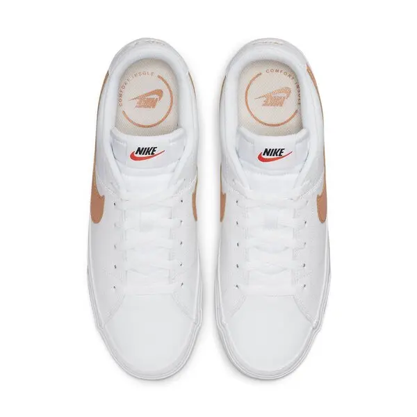 Nike Court Legacy Low Top Sneakers - White/brown