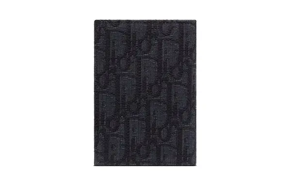 Dior Bi-fold Card Holder Oblique Jacquard