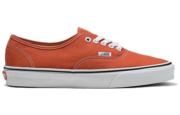 VANS Authentic Low Top Sneakers - Orange/white