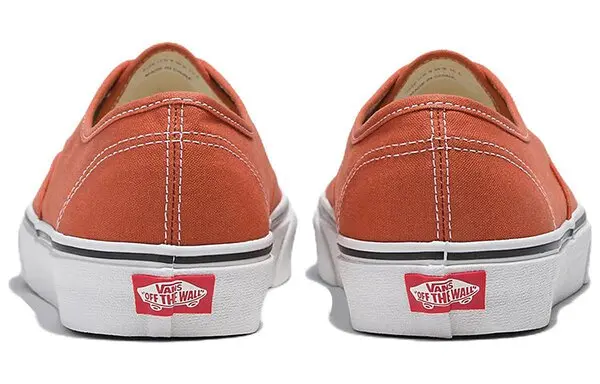 VANS Authentic Low Top Sneakers - Orange/white