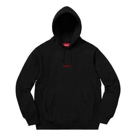 Supreme Trademark Hooded Sweatshirt - Black