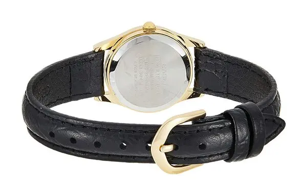 Casio Analog Quartz Watch With Leather Band - Silver