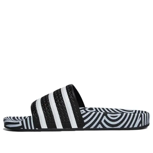 Adidas Hirocoledge X Adilette Slides - Black/white