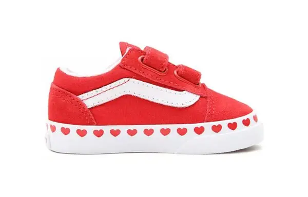 VANS Old Skool Heart Detail Sneakers - Red