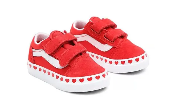 VANS Old Skool Heart Detail Sneakers - Red
