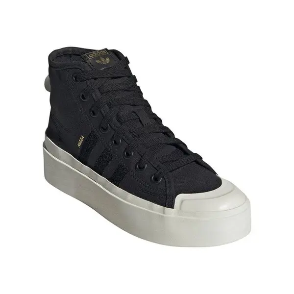 Adidas Nizza Bonega Mid High Top Platform Sneakers - Black/white