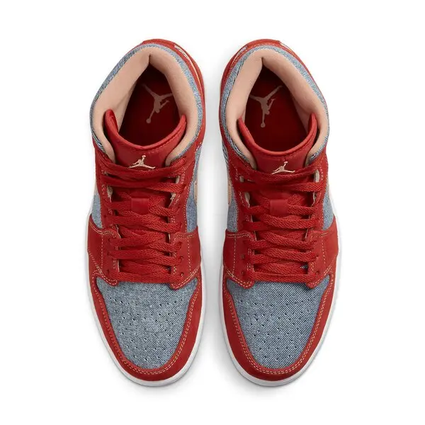 JORDAN 1 Mid "denim Red - /blue