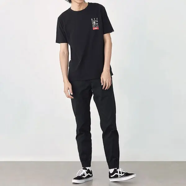 VANS Logo Alphabet Printing Round Neck Short Sleeve