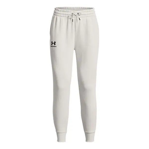 Under Armour Essential Fleece Tapered Pants - White/black