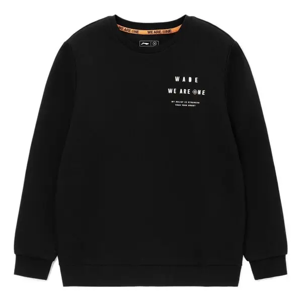 LI-NING Wade Series Pullover With Graphic Print - Black