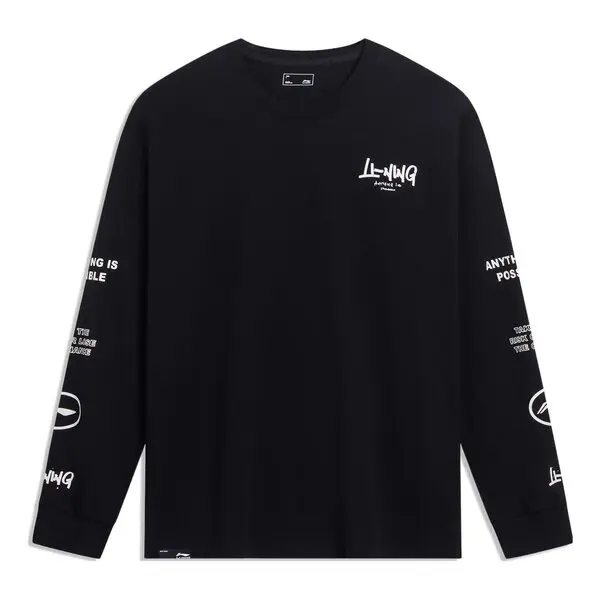 LI-NING Anything Is Possible Graphic Long Sleeve T-shirt 'black