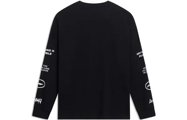 LI-NING Anything Is Possible Graphic Long Sleeve T-shirt 'black