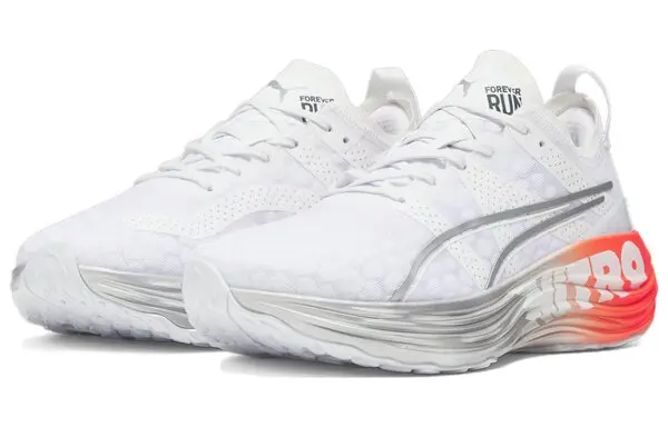 PUMA Foreverrun Nitro Sneakers - White/silver/cherry Tomato