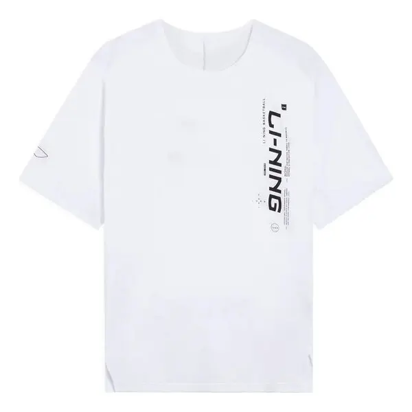 LI-NING Hoops Graphic T-shirt 'white - White/black