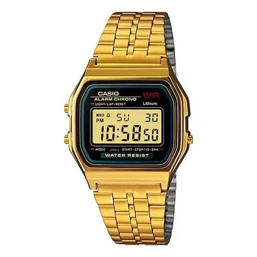 Casio Vintage Retro Digital Watch - Gold
